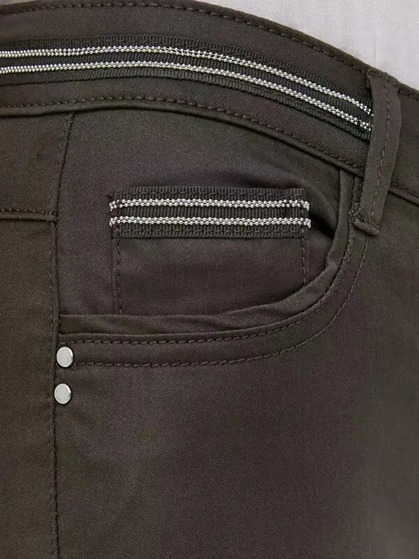 MORGAN Coated Slim-fit Trousers