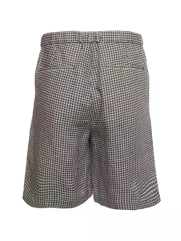 Loro Piana Checked Linen Shorts