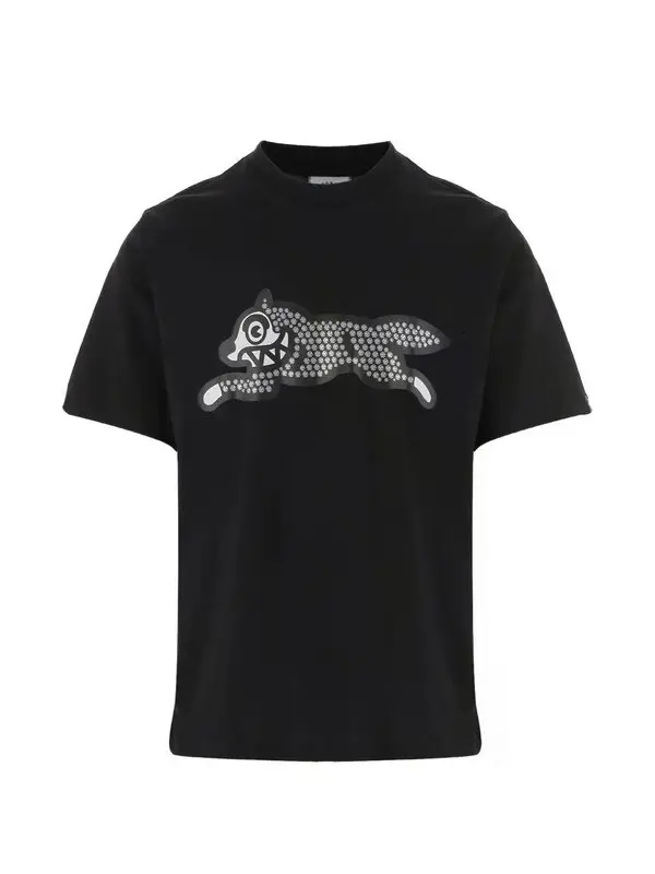 ICECREAM Glitter Running Dog T-shirt - Black