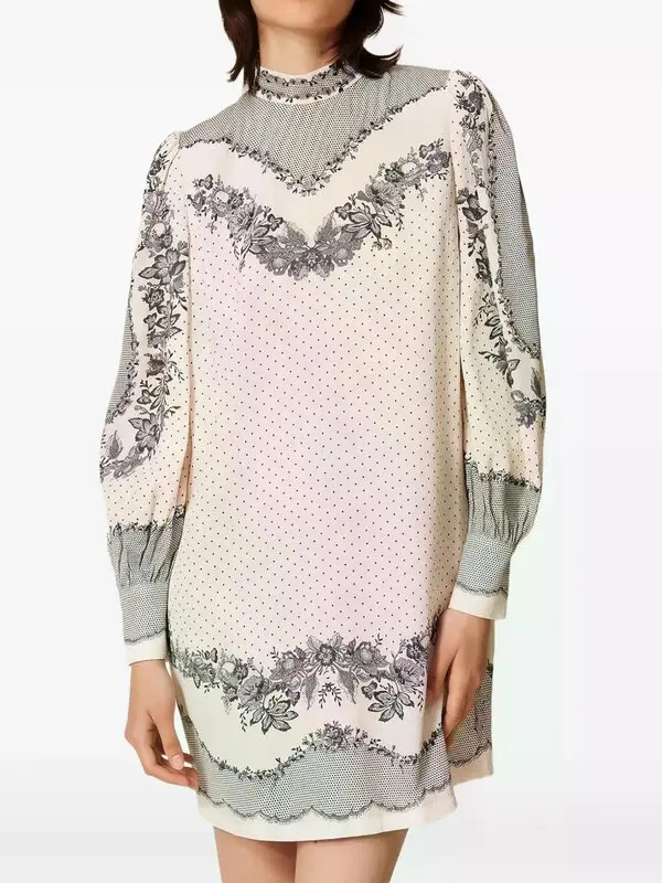 TWINSET Jacquard Satin Mini Dress