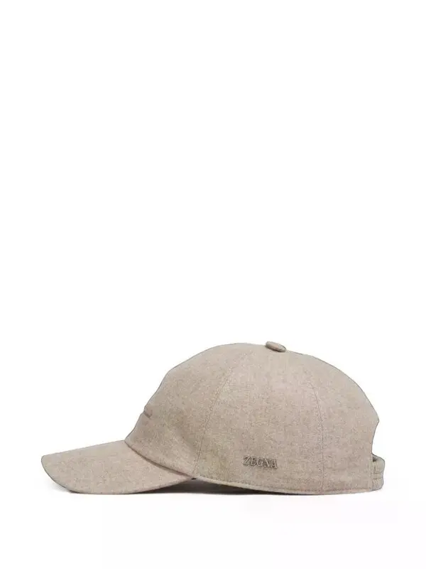 Zegna Logo-plaque Cashmere Baseball Cap