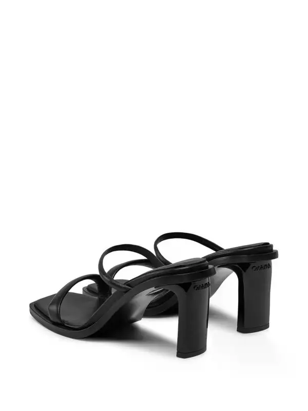 Calvin Klein Calf Leather Square-toe Sandals