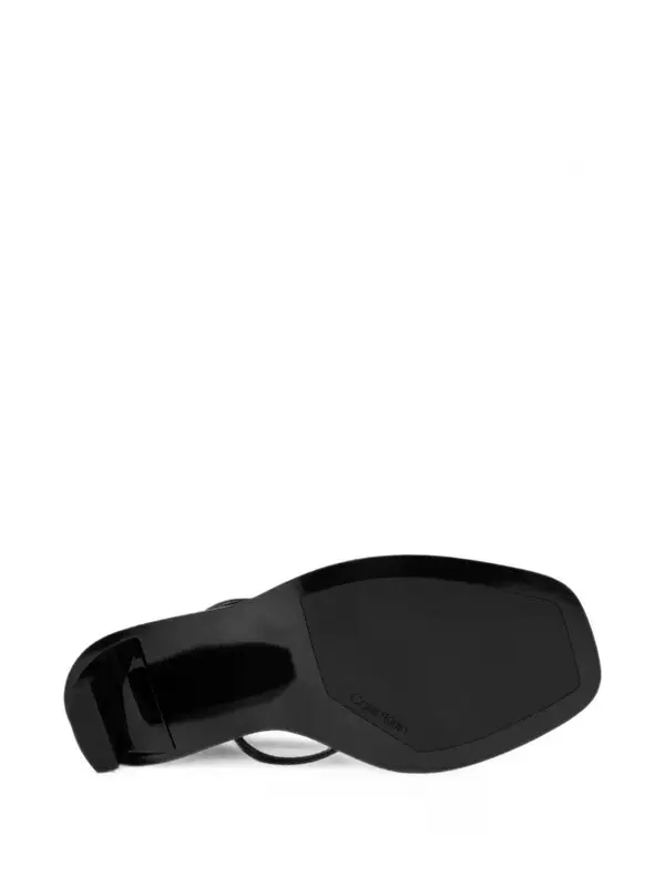 Calvin Klein Calf Leather Square-toe Sandals