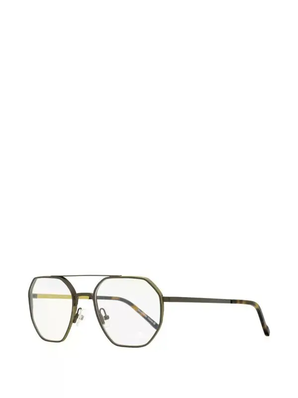 MOREL Geometric-frame Eyeglasses - Brown