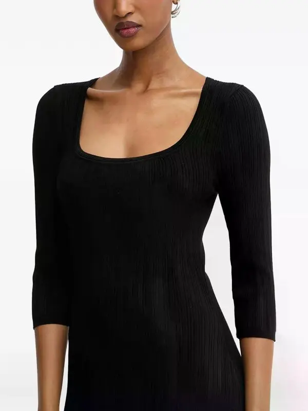 MORGAN Ribbed Ruffled Mini Dress