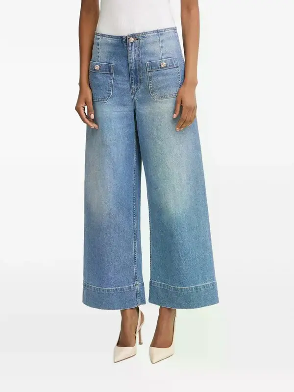 MORGAN Button-detail Wide-leg Jeans