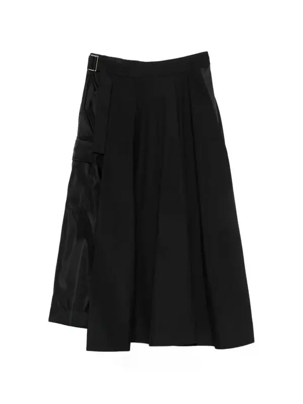 Sacai Belted Cargo Midi Skirt - Black
