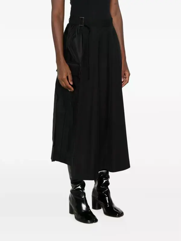 Sacai Belted Cargo Midi Skirt
