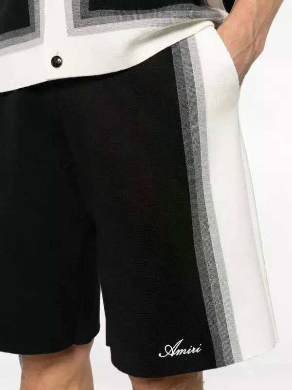 Amiri Gradient-stripe Knitted Shorts