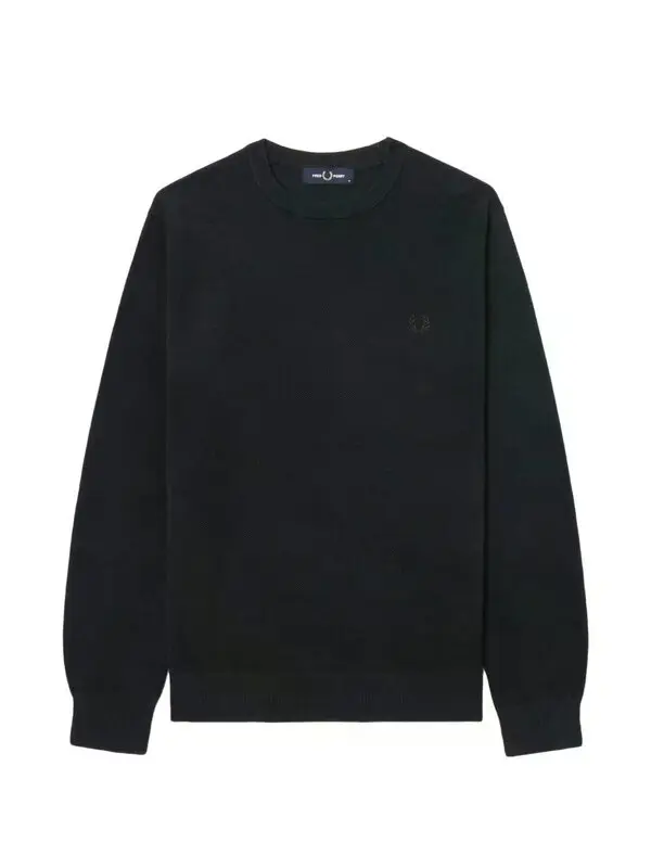 Fred Perry Embroidered-logo Crew-neck Sweater