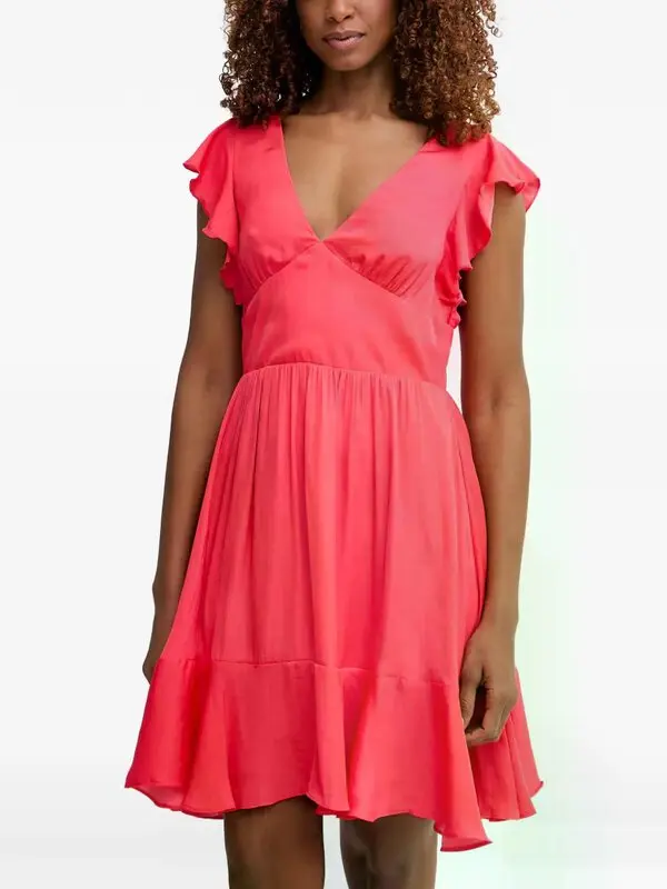 MORGAN Ruffled Open-back Mini Dress