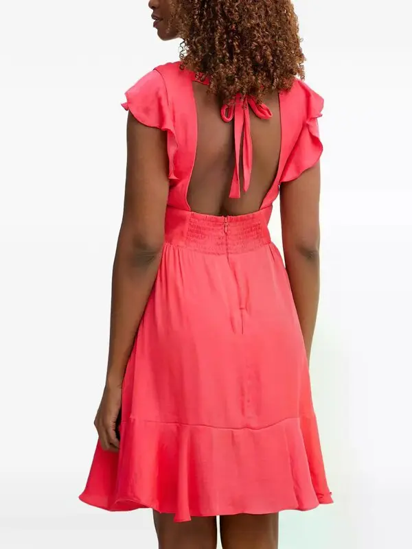 MORGAN Ruffled Open-back Mini Dress