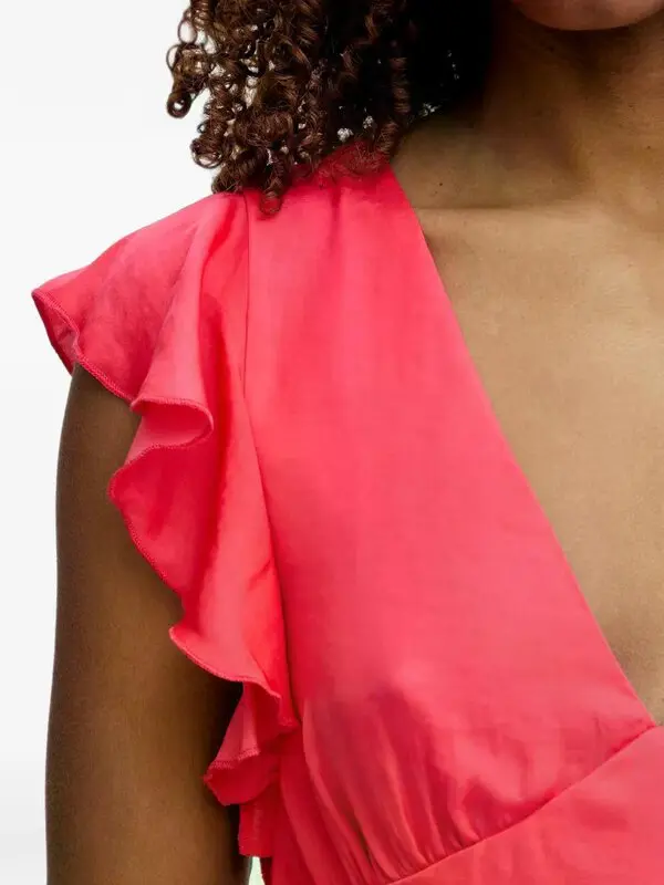 MORGAN Ruffled Open-back Mini Dress