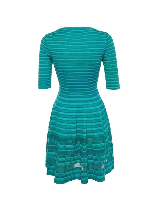 Missoni Striped Flared Midi Dress - Green
