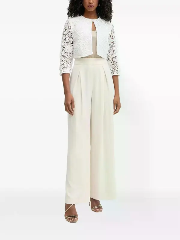 MORGAN Lace Overlay Cropped Jacket
