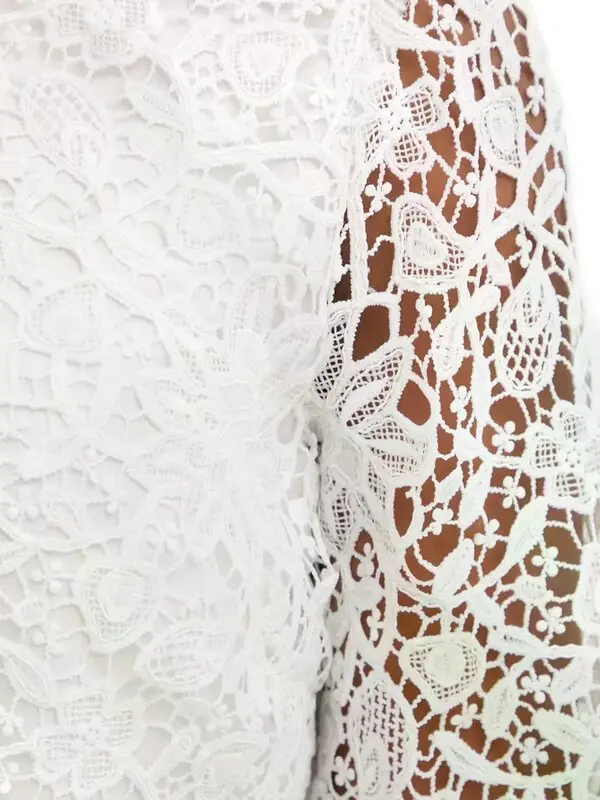MORGAN Lace Overlay Cropped Jacket