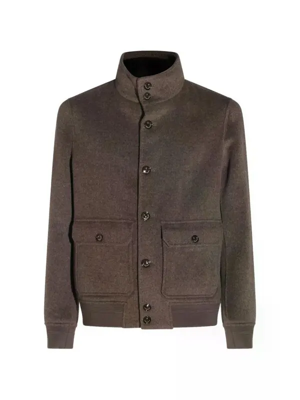 MONTECORE Button-fastening Cashmere Jacket - Brown