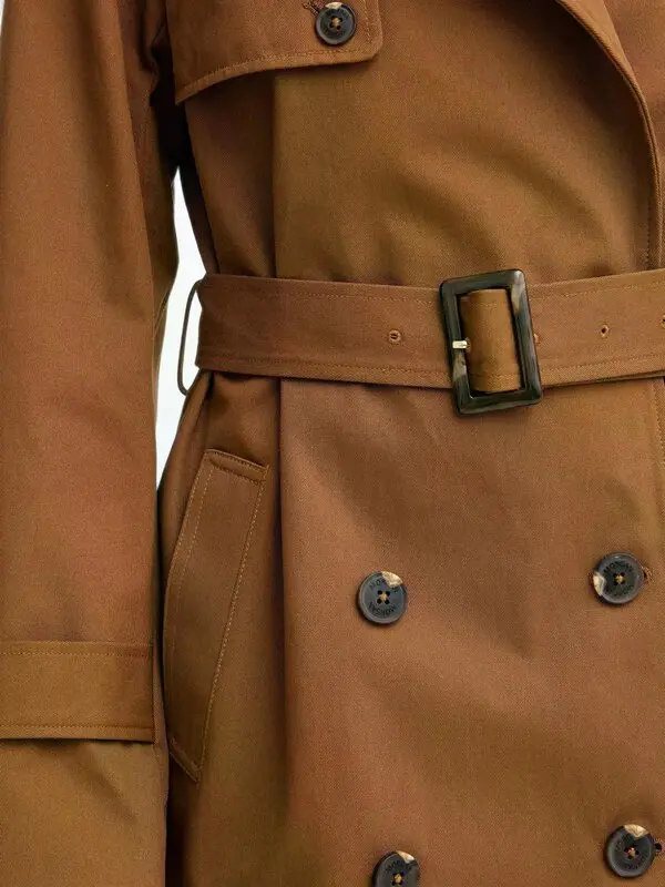 MORGAN Double-breasted Belted Trench Coat
