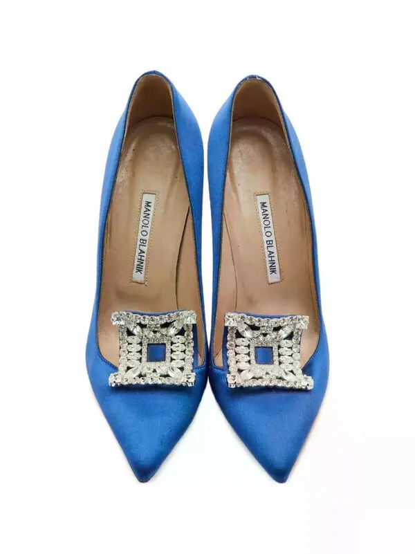 Manolo Blahnik Borlak Crystal-embellished Pumps