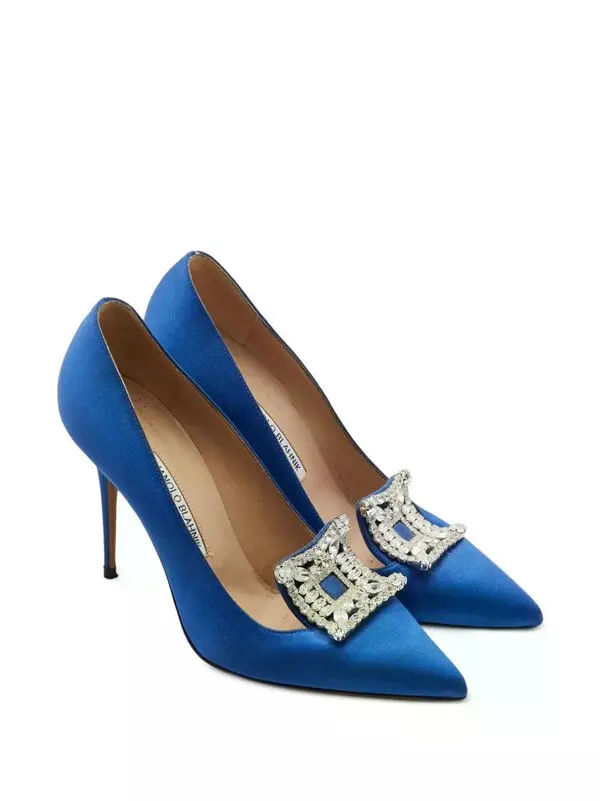 Manolo Blahnik Borlak Crystal-embellished Pumps