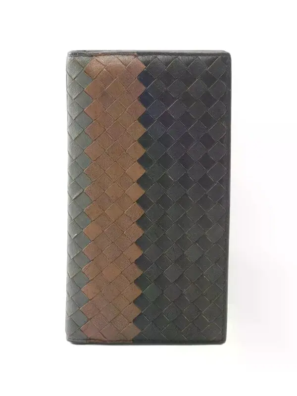 Bottega Veneta 2000s Intrecciato Bi-fold Long Wallet