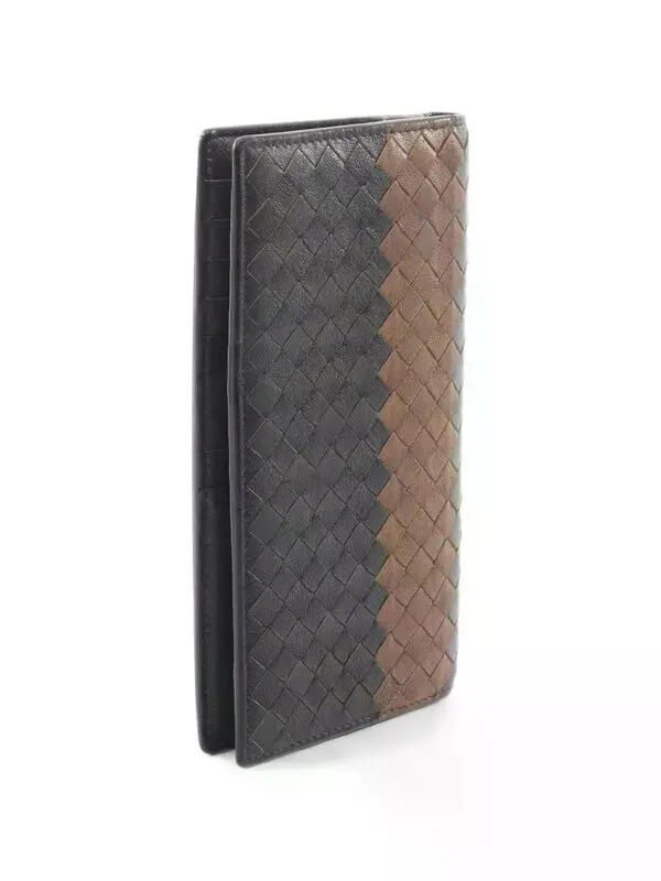 Bottega Veneta 2000s Intrecciato Bi-fold Long Wallet