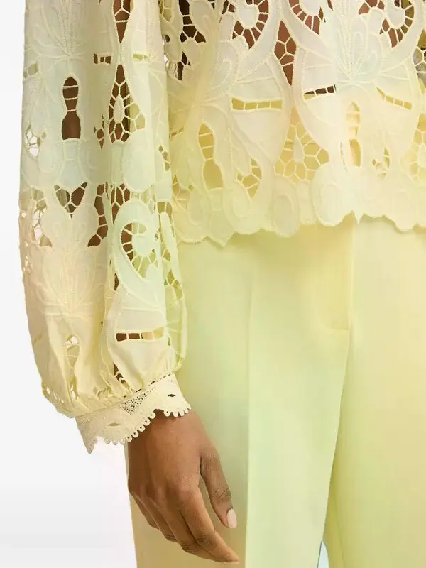 MORGAN Guipure Lace High Neck Blouse