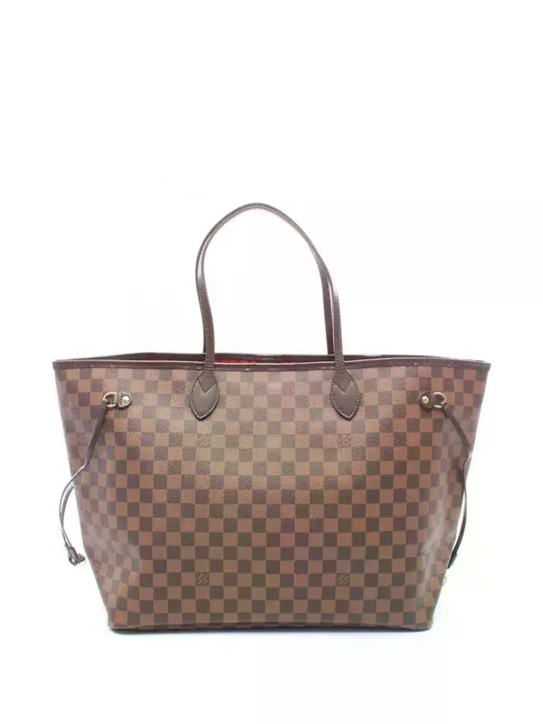 LOUIS VUITTON 2016 Gm Neverfull Damier Ebene Tote Bag - Brown