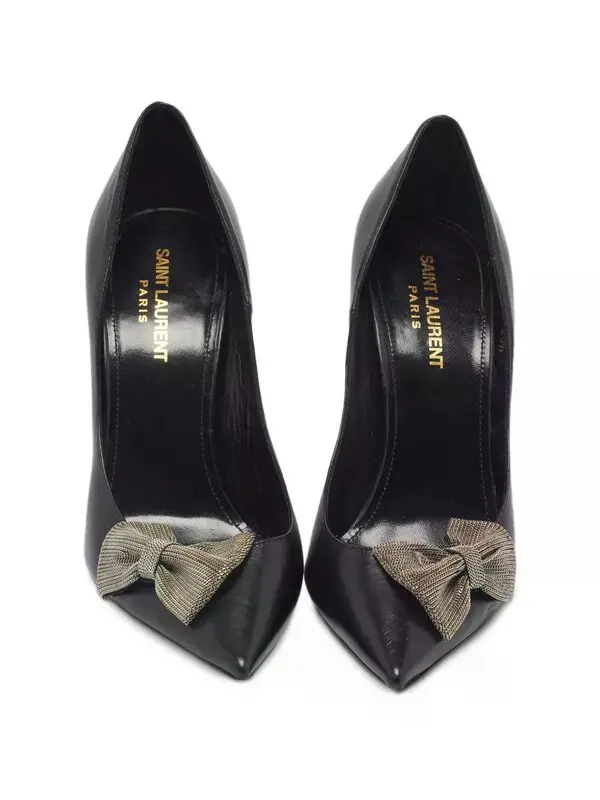 Saint Laurent Zoe Leather Heeled Pumps