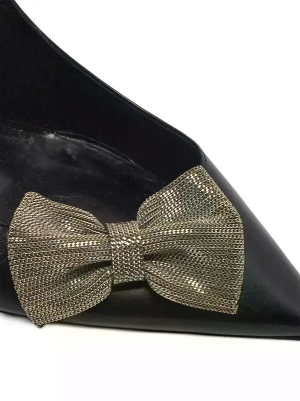Saint Laurent Zoe Leather Heeled Pumps