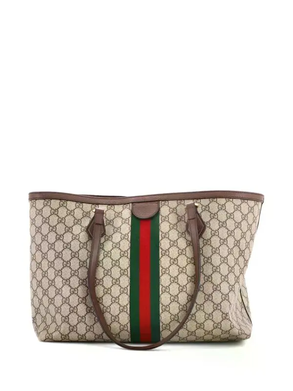 Gucci Ophidia Shopping Gg Coated Canvas Medium Tote Bag