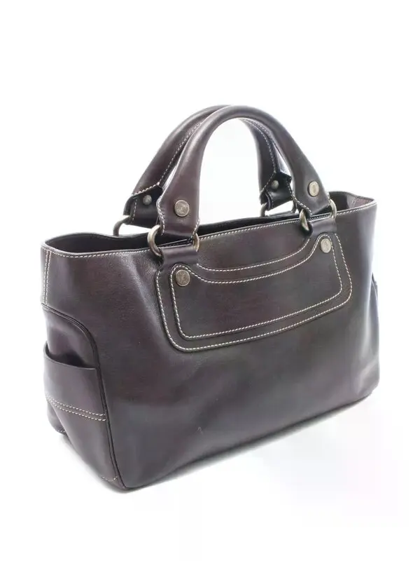 Celine 2000s Boogie Topstitching Tote Bag - Brown