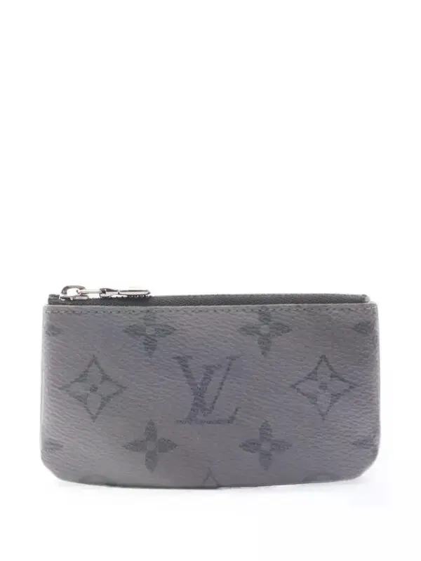 LOUIS VUITTON 2021 Monogram Eclipse Reverse Coin Purse - Grey