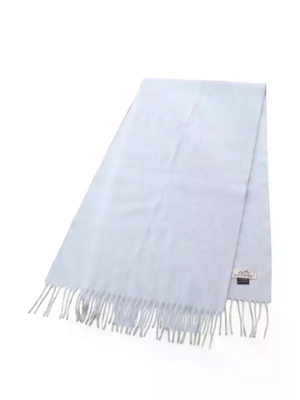 Hermès 2010s Fringed Cashmere Scarf