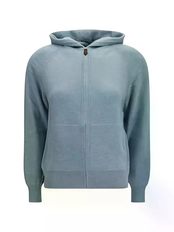 Loro Piana Merano Baby Cashmere Hoodie - Blue