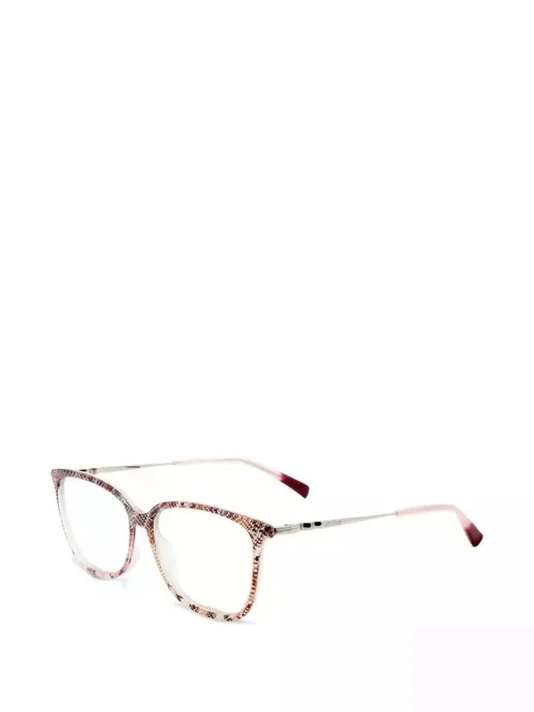 Missoni Zigzag Pattern Rectangle Frame Eyeglasses - Pink