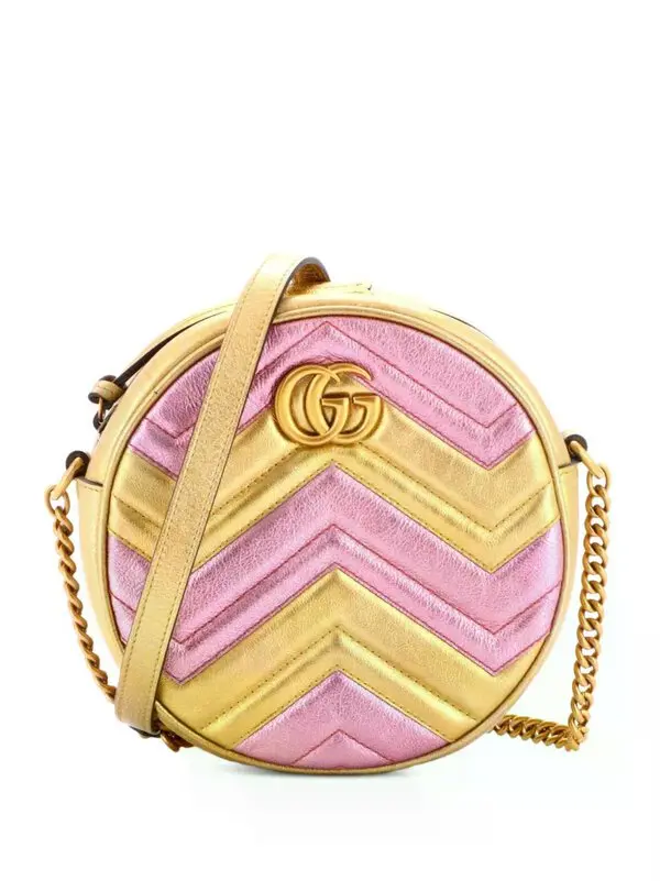Gucci Gg Marmont Mini Shoulder Bag - Gold