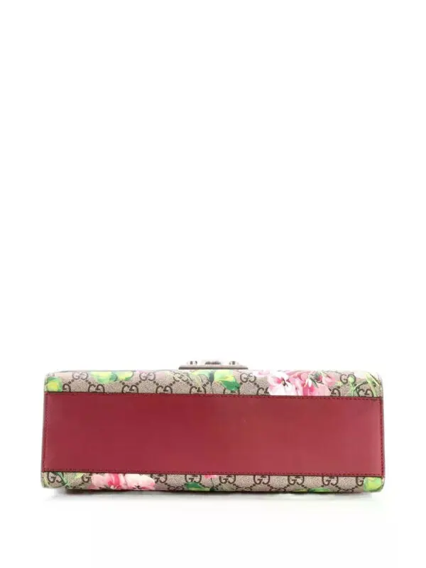 Gucci Padlock Blooms Print Gg Coated Canvas Medium Shoulder Bag
