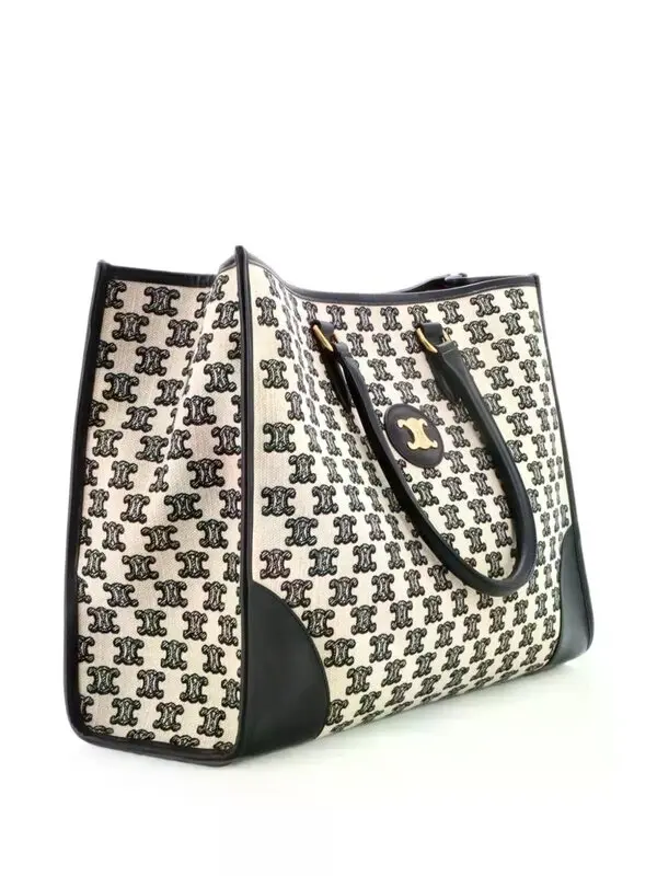 Celine Horizontal Cabas Triomphe Canvas Tote Bag