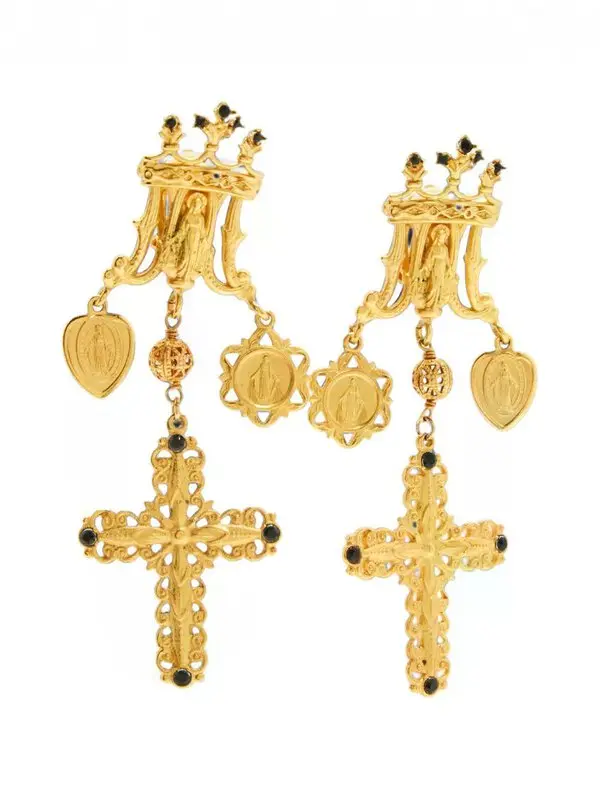 Dolce & Gabbana Votive Cross Clip-on Earrings