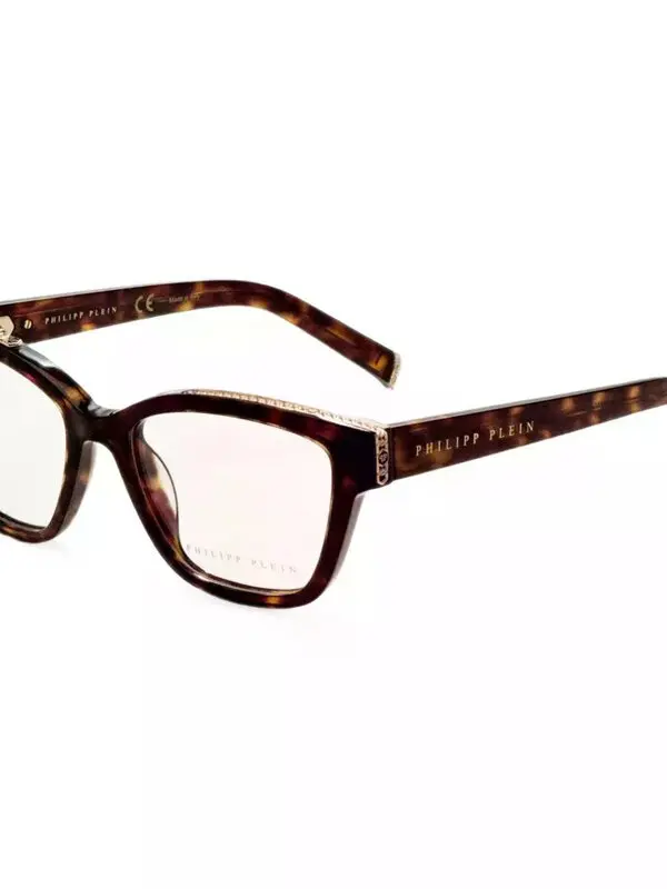Philipp Plein Tortoiseshell-effect Rectangle-frame Glasses