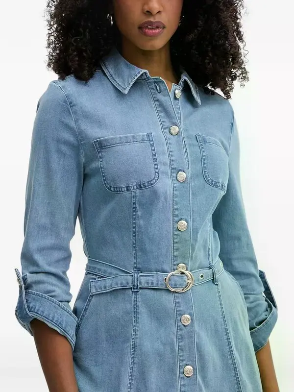 MORGAN Belted Button-down Mini Dress