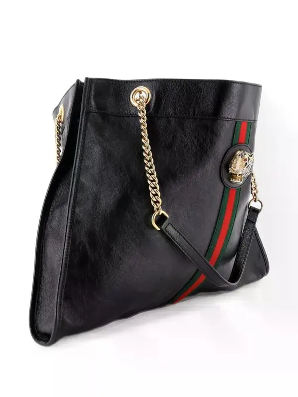 Gucci Rajah Chain Leather Large Tote Bag