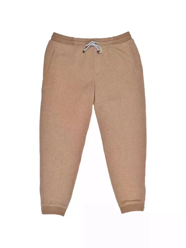 Brunello Cucinelli Drawstring Cashmere Track Pants - Brown