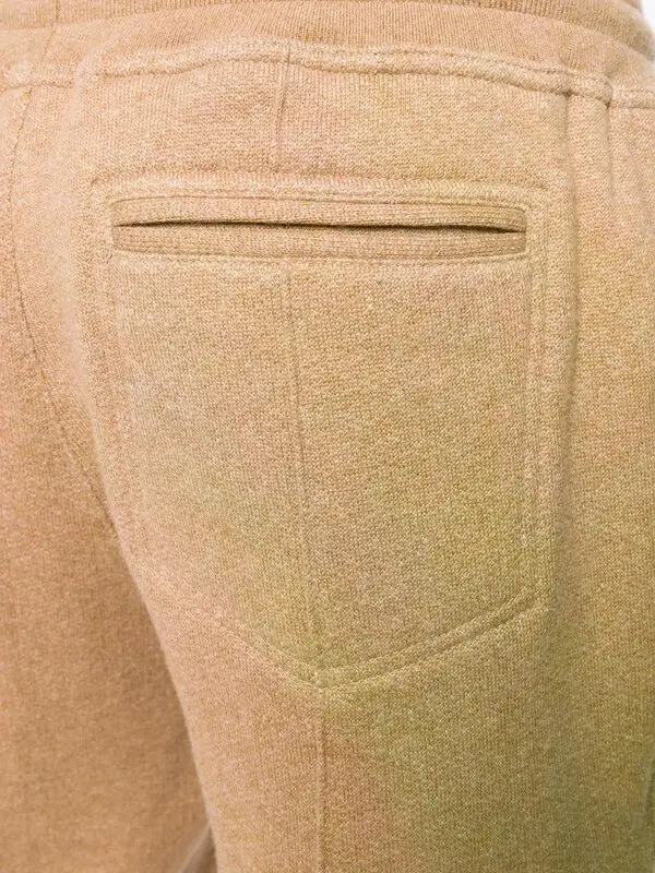 Brunello Cucinelli Drawstring Cashmere Track Pants - Brown