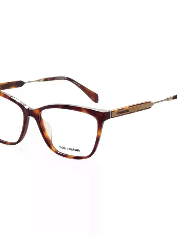 Zadig&Voltaire Tortoiseshell-effect Rectangle-frame Glasses