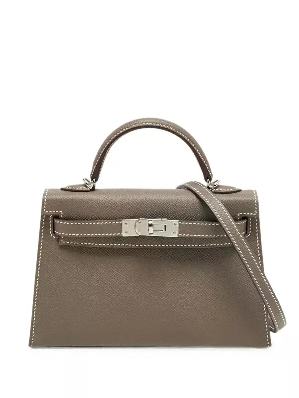 Hermès Mini Kelly Ii Sellier Satchel Bag - Grey