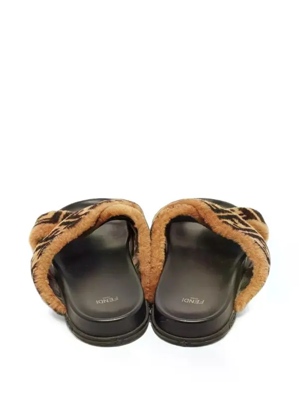 Fendi Zucca Criss-cross Slides