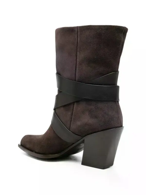 VIC MATIE Fringe-detail Strap-embellished Boots