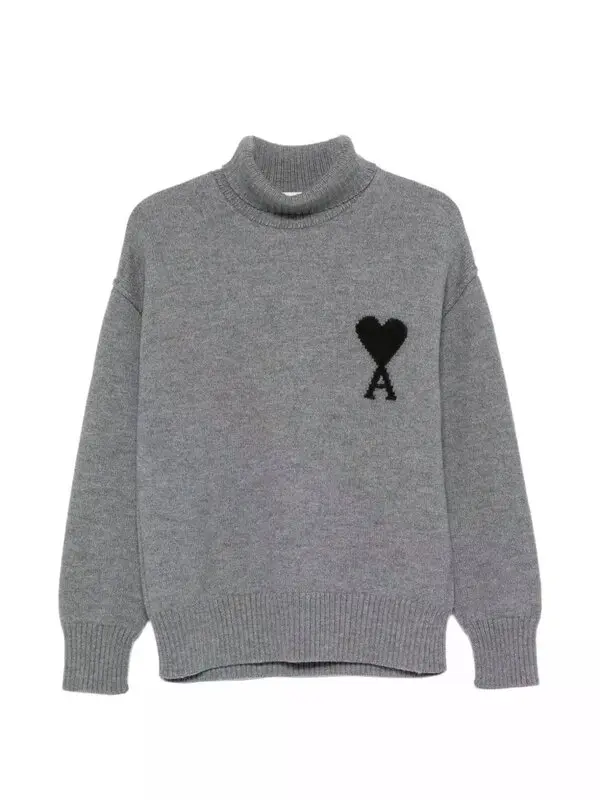 AMI Paris De Coeur Roll Neck Sweater